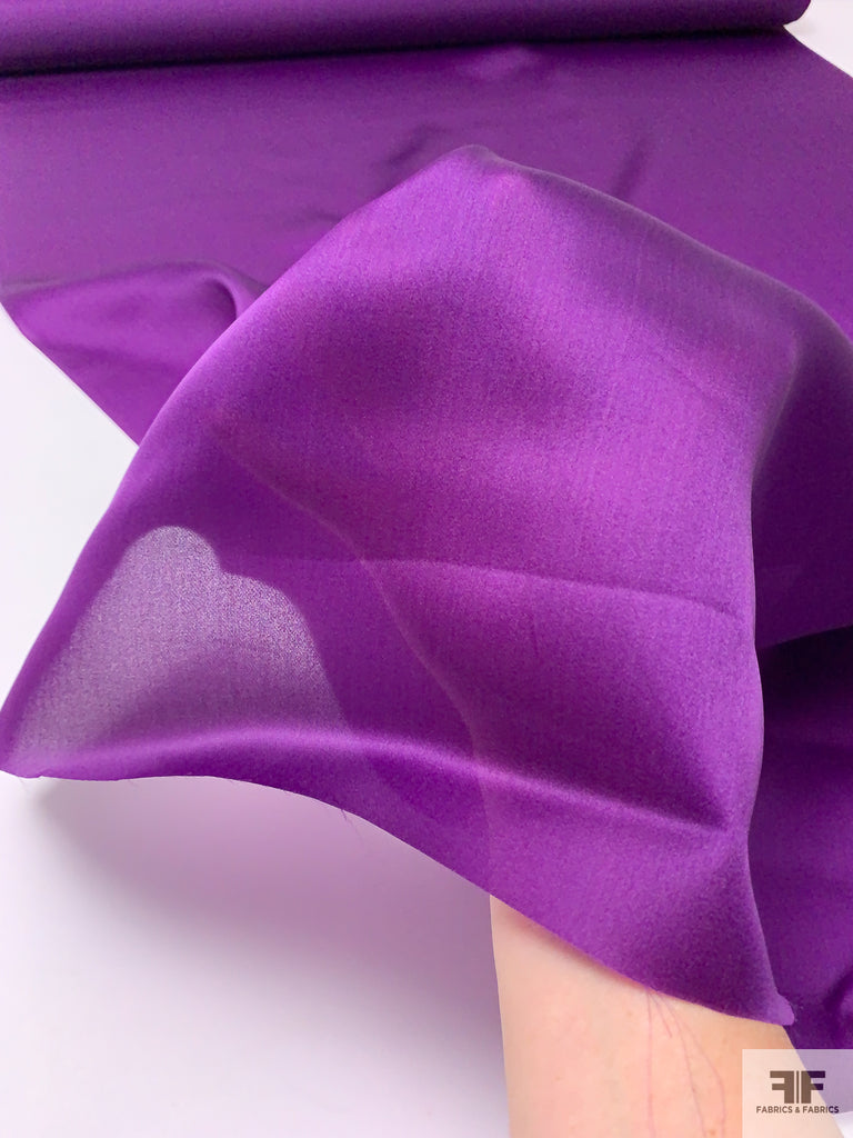 Solid Satin Faced Organza - Eminence Purple | FABRICS & FABRICS ...