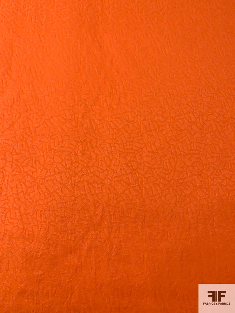 Italian Geometric Jacquard Cotton - Orange | FABRICS & FABRICS ...