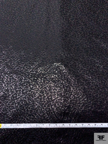 Italian Animal Pattern Metallic Jacquard Gazar - Black | FABRICS ...