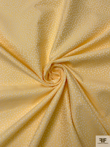 Made in Switzerland Small Circle Design Brocade - Muted Marigold/Off ...