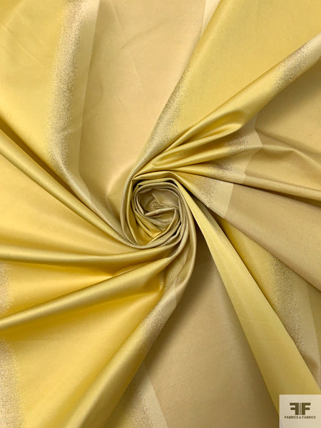 Bold Vertical Striped Yarn-Dyed Silk Taffeta - Yellow/Gold | FABRICS ...