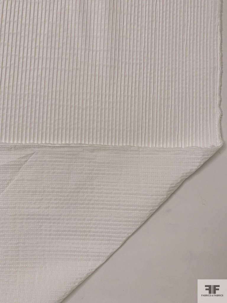 Pleated Pintuck Effect Polyester - Off-White | FABRICS & FABRICS ...