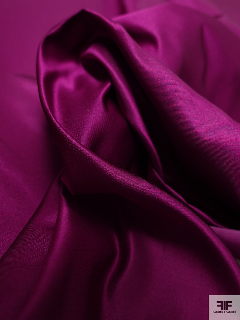 Made in Japan Solid Silk-Rayon Duchess Satin - Grape Purple | FABRICS ...