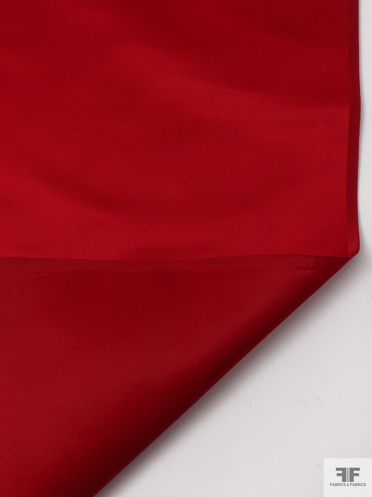 Solid Silk Duchess Satin - Deep Red | FABRICS & FABRICS – Fabrics & Fabrics