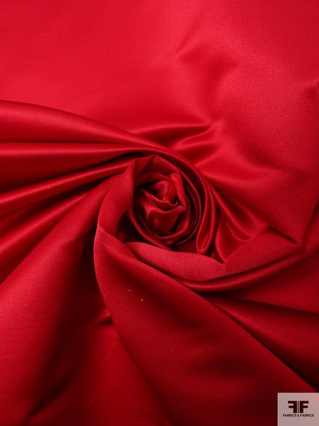 Solid Silk Duchess Satin - Deep Red | FABRICS & FABRICS – Fabrics & Fabrics
