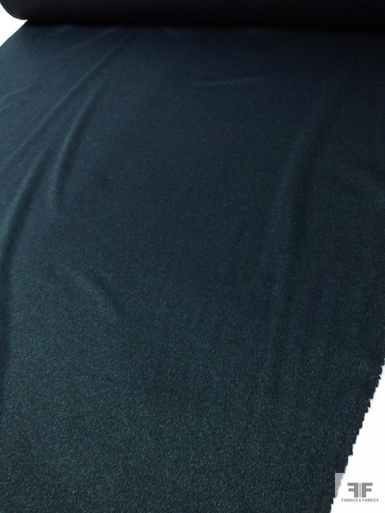 Italian Heathered Wool-Blend Coating - Navy/Green | FABRICS & FABRICS ...