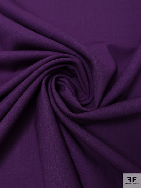 Italian 2-Ply Solid Heavy Wool-Blend Suiting - Purple | FABRICS ...