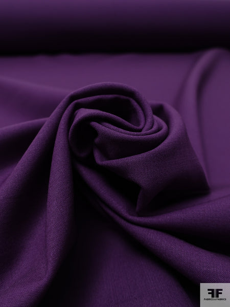 Italian 2-Ply Solid Heavy Wool-Blend Suiting - Purple | FABRICS ...