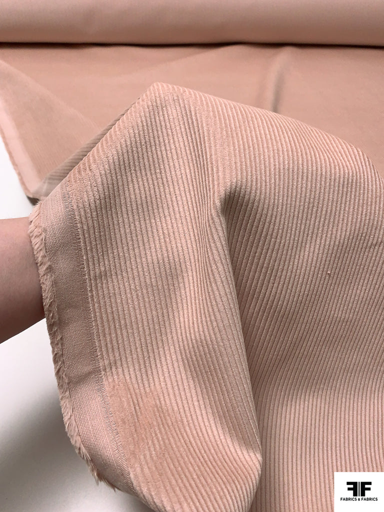 Italian Solid Wide Wale Cotton Corduroy - Blush Peach | FABRICS ...