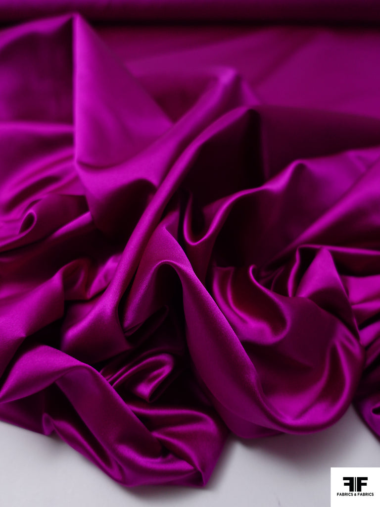 Italian Solid Silk Satin - Dark Magenta | FABRICS & FABRICS – Fabrics ...