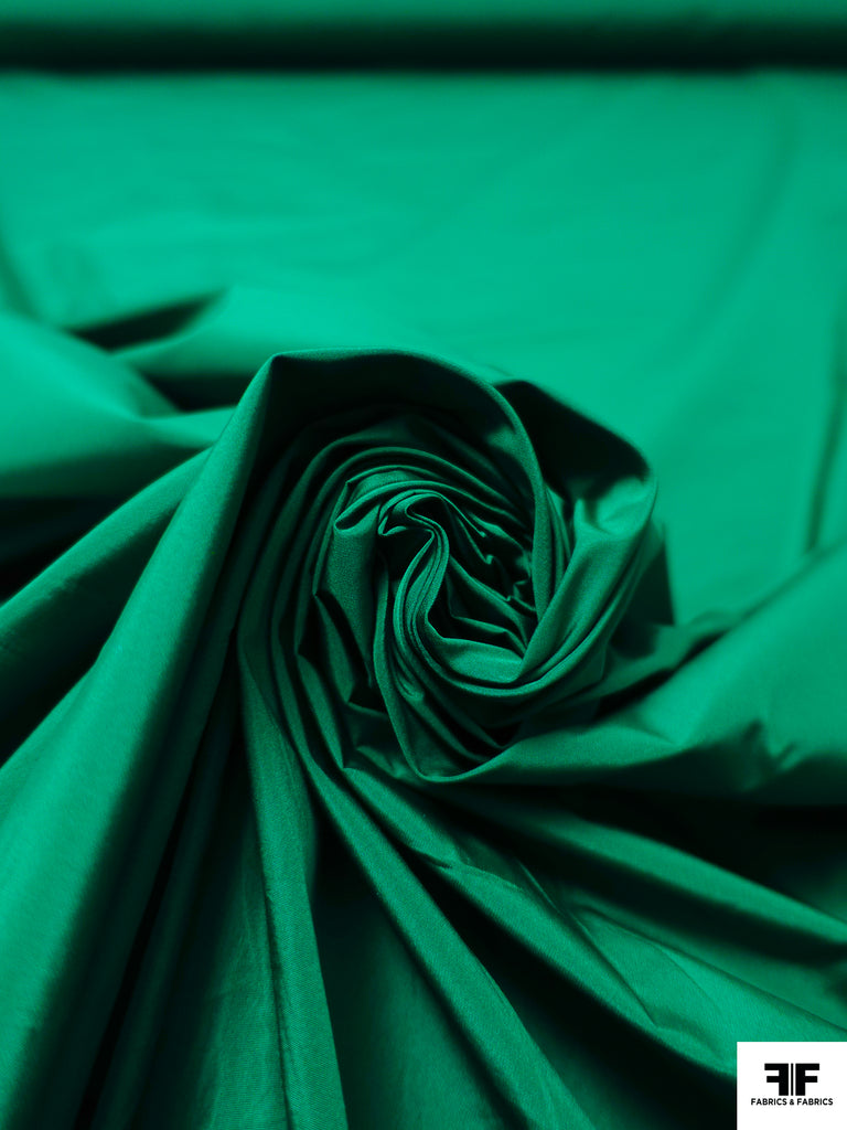 Made in Spain Solid Polyester Taffeta - Emerald Green | FABRICS ...