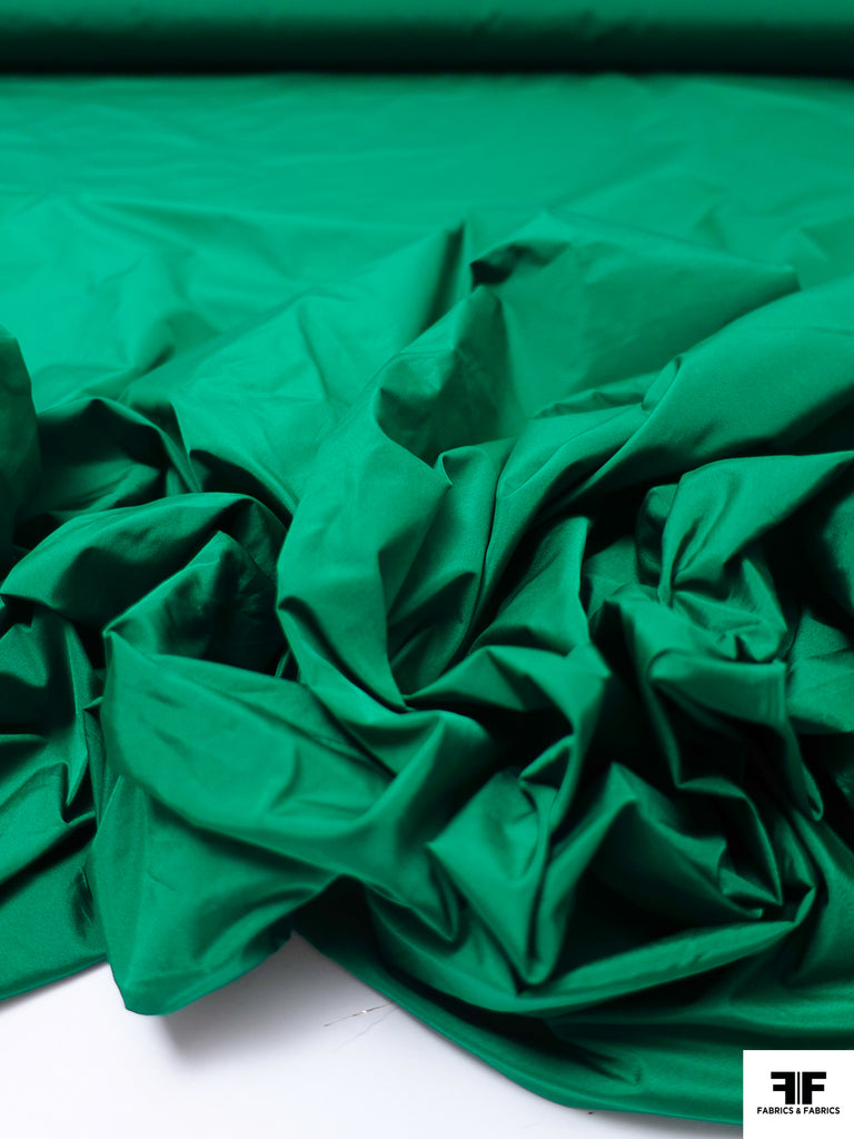 Made in Spain Solid Polyester Taffeta - Emerald Green | FABRICS ...