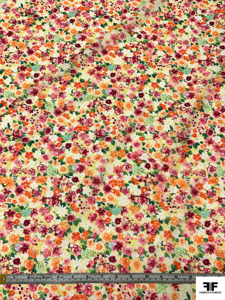 Made in Germany Floral Printed Silk-Cotton Voile - Multicolor | FABRICS ...