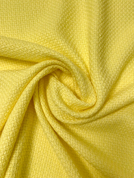 Soft Basketweave Tweed Suiting - Yellow | FABRICS & FABRICS – Fabrics ...