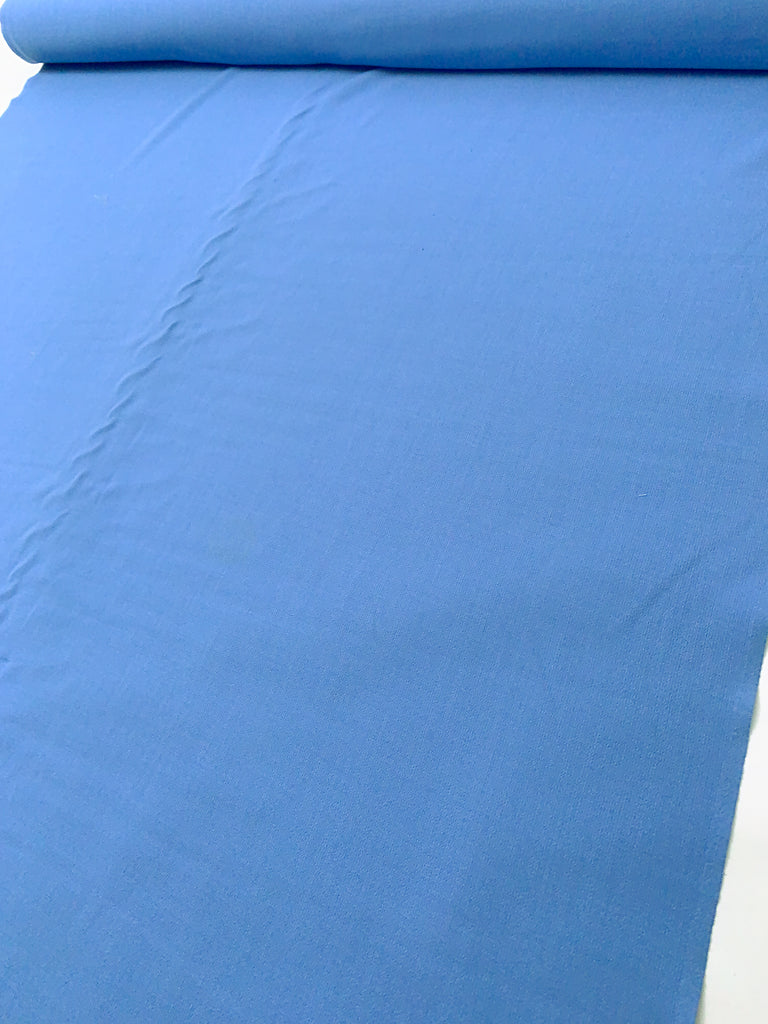 Italian Solid Stretch Double Wool Crepe - Cornflower Blue | FABRICS ...
