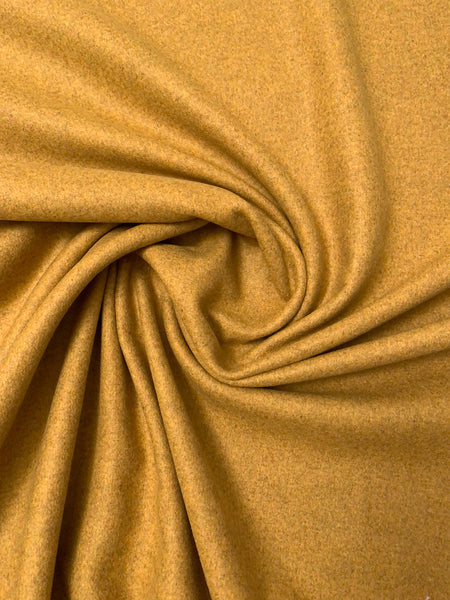 Italian Double Faced Wool Blend Jacket Weight Coating - Mustard Yellow ...