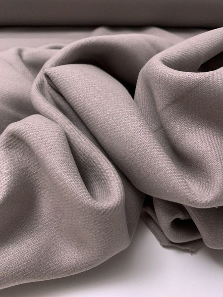 Italian 2-Ply Twill-Like Virgin Wool Blend Coating - Taupe | FABRICS ...