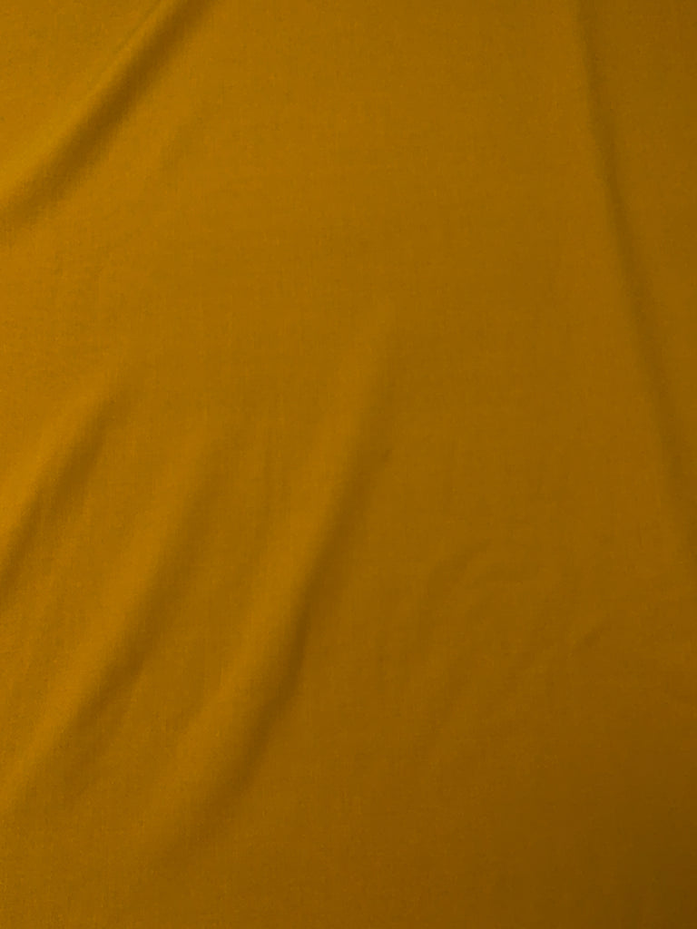 Italian 2-Ply Plain Weave Stretch Virgin Wool Suiting - Ochre Yellow ...