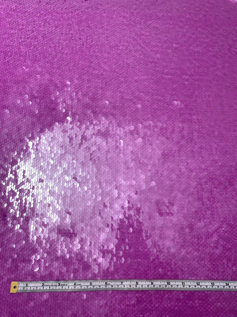 Sheer Fish Scale Sequins on Tulle - Fandango-Amethyst Purple | FABRICS ...