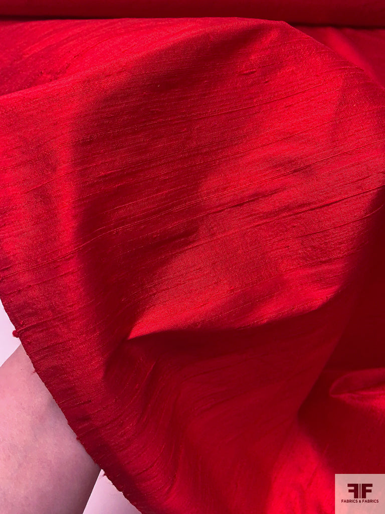 Solid Silk Dupioni - Red | FABRICS & FABRICS – Fabrics & Fabrics