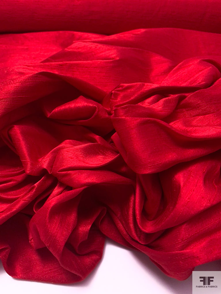 Solid Silk Dupioni - Red | FABRICS & FABRICS – Fabrics & Fabrics