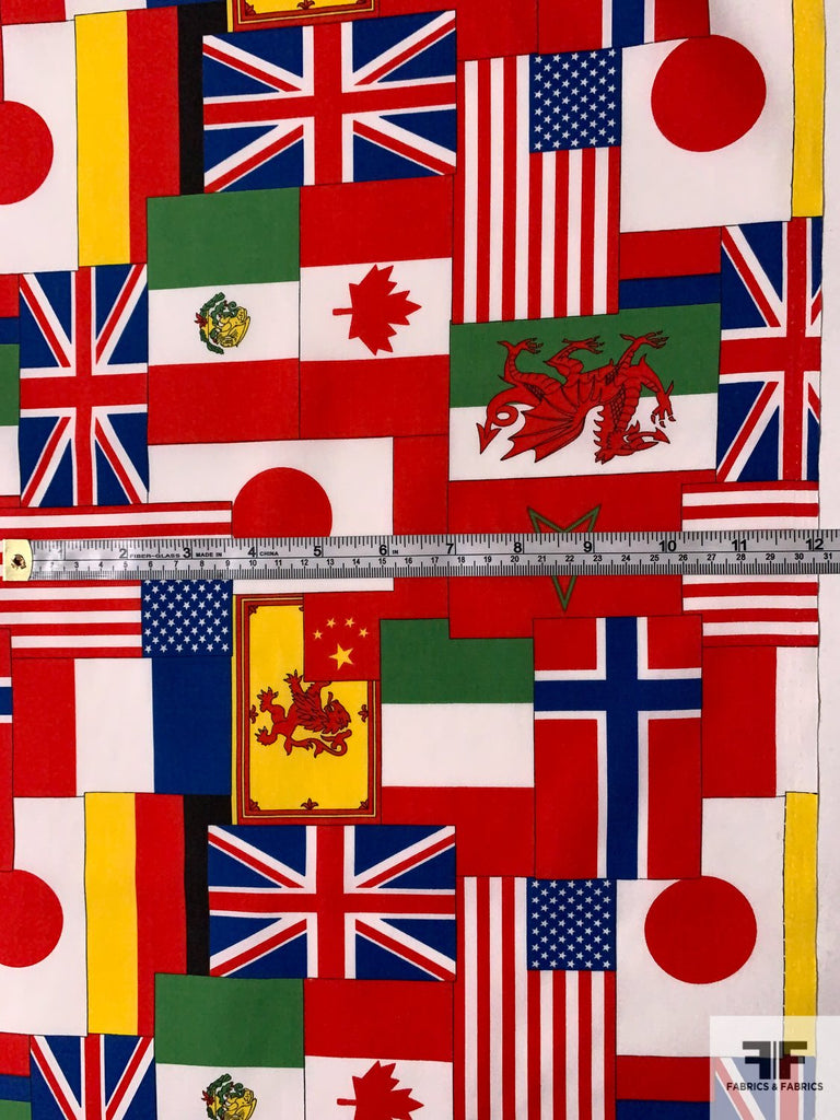 Flags of the World Printed Cotton Lawn - Multicolor | FABRICS & FABRICS ...