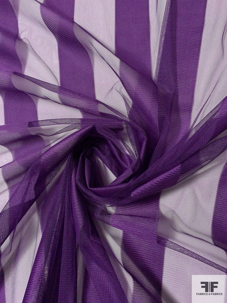Vertical Shadow Striped Netting - Purple | FABRICS & FABRICS – Fabrics ...