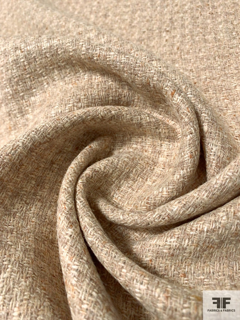 Italian Basketweave Wool Suiting - Oatmeal | FABRICS & FABRICS ...
