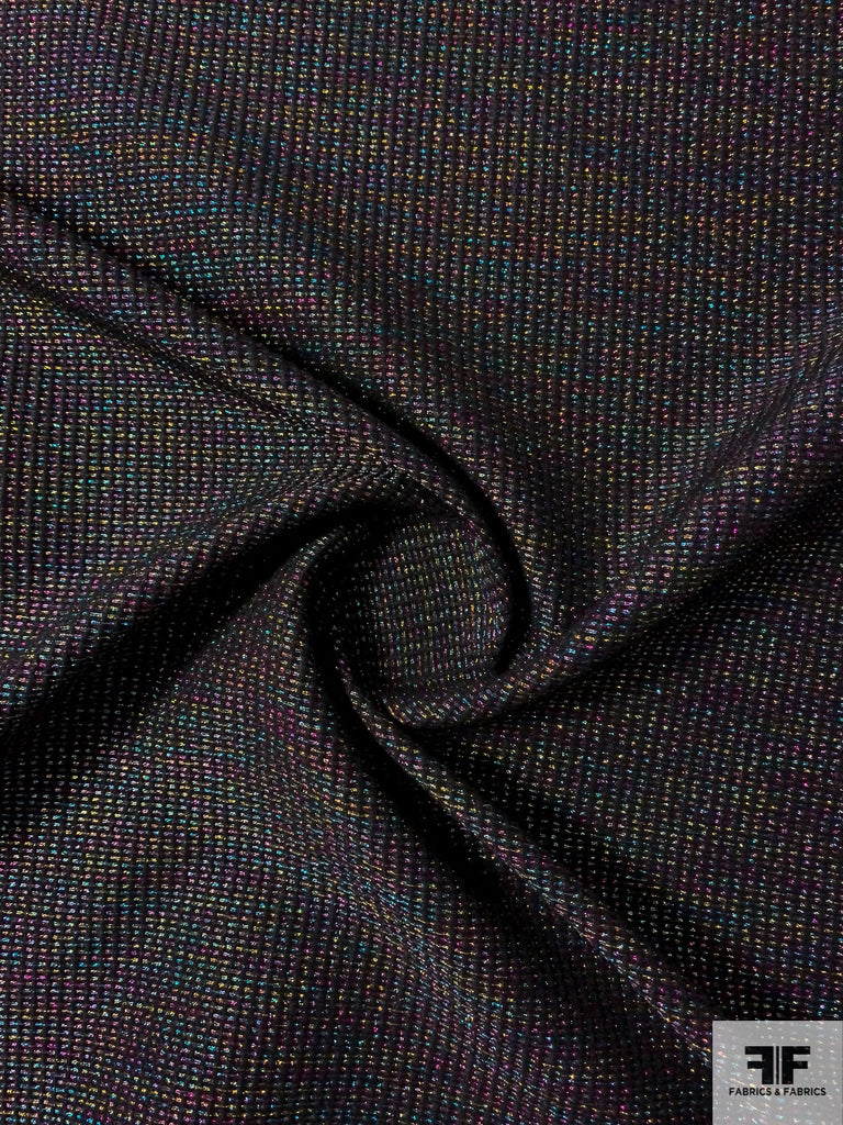 Honeycomb Pique Metallic Suiting with Vertical Stretch - Multicolor ...