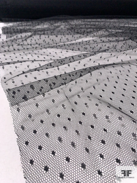 Made in France Fine Point D'Esprit Netting - Midnight Navy | FABRICS ...