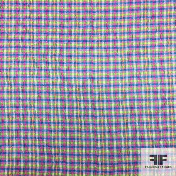 Multicolor French Plaid Brocade - Fabrics & Fabrics