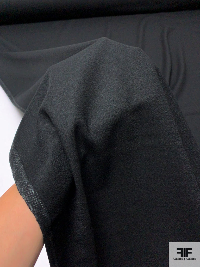 Solid Wool Crepe - Black | FABRICS & FABRICS – Fabrics & Fabrics