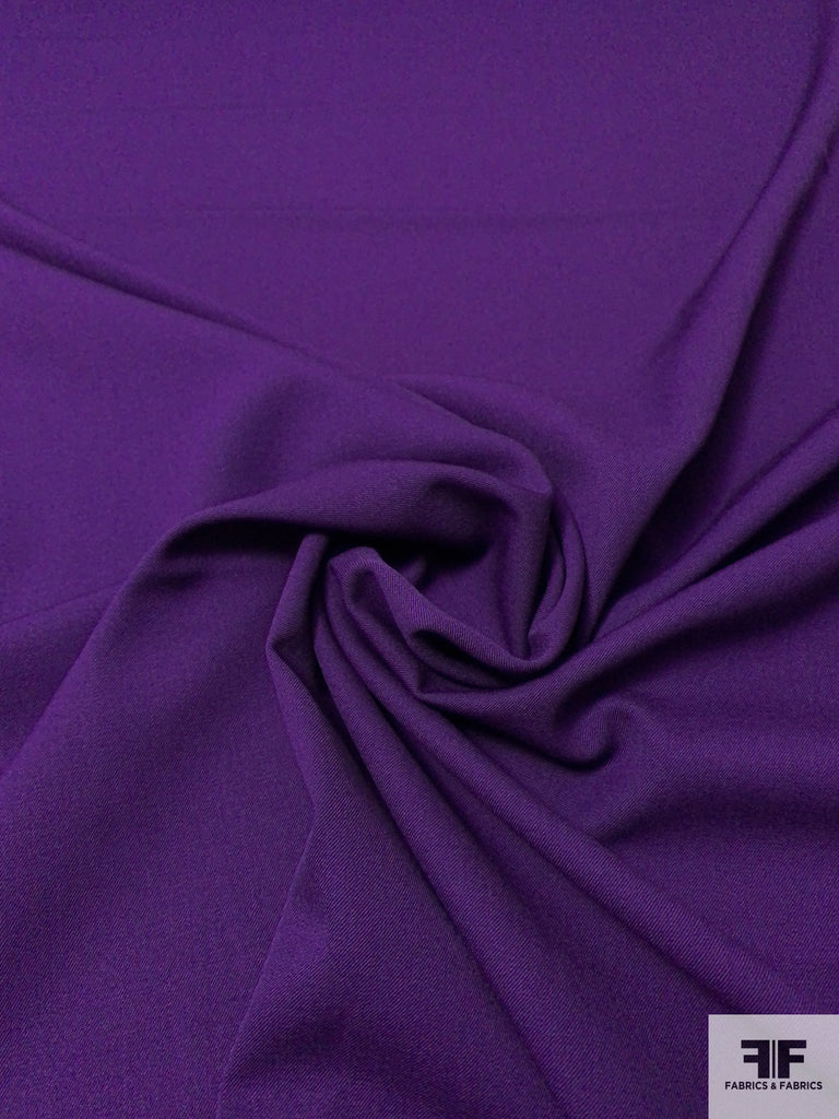 Solid Wool Gabardine Suiting - Dark Purple | FABRICS & FABRICS ...