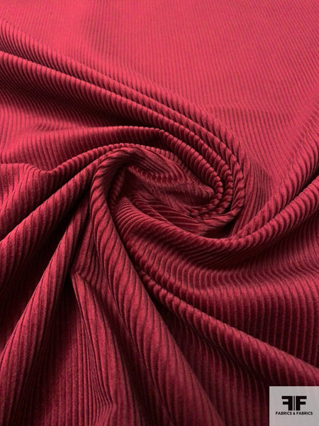 Italian Wide Wale Cotton Corduroy - Burgundy | FABRICS & FABRICS ...