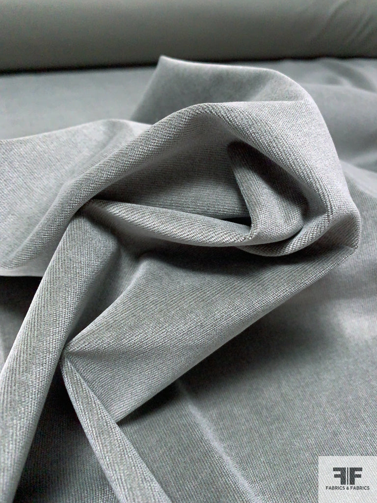 Italian Solid Stretch Pinwale Cotton Corduroy - Grey | FABRICS ...