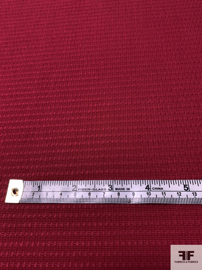 Italian Pique-Weave Wool Suiting - Raspberry | FABRICS & FABRICS ...