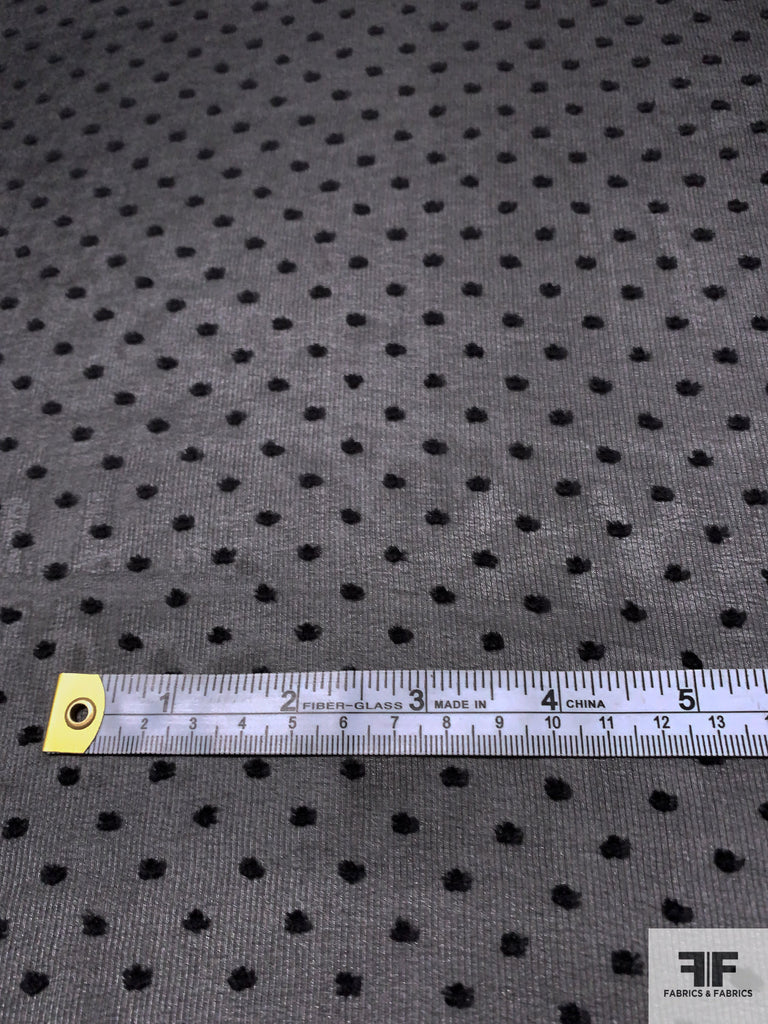 Italian Swiss Dot Silk Chiffon - Black | FABRICS & FABRICS – Fabrics ...