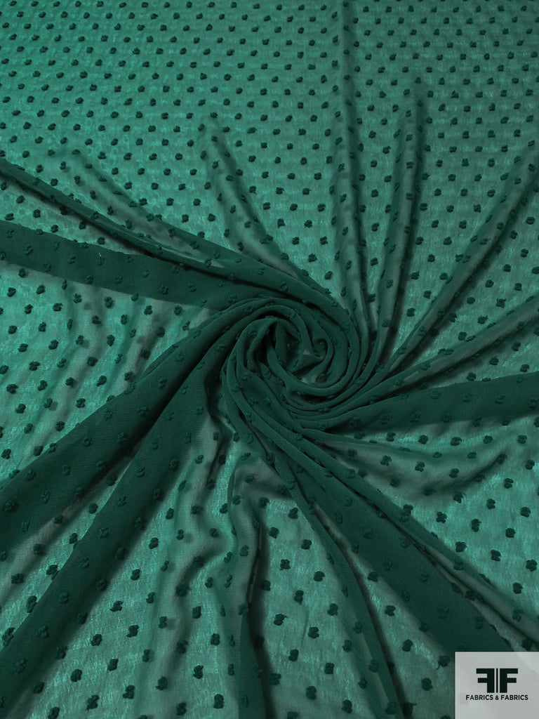 Swiss Dot Polyester Chiffon - Jade Green | FABRICS & FABRICS – Fabrics ...
