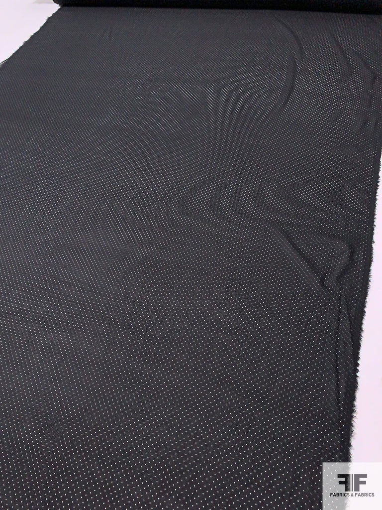 Perforated Stretch Silk Georgette - Black | FABRICS & FABRICS – Fabrics ...