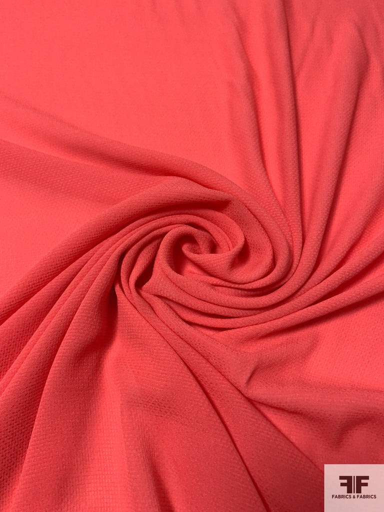 Pique-Weave Silk Georgette - Coral | FABRICS & FABRICS – Fabrics & Fabrics