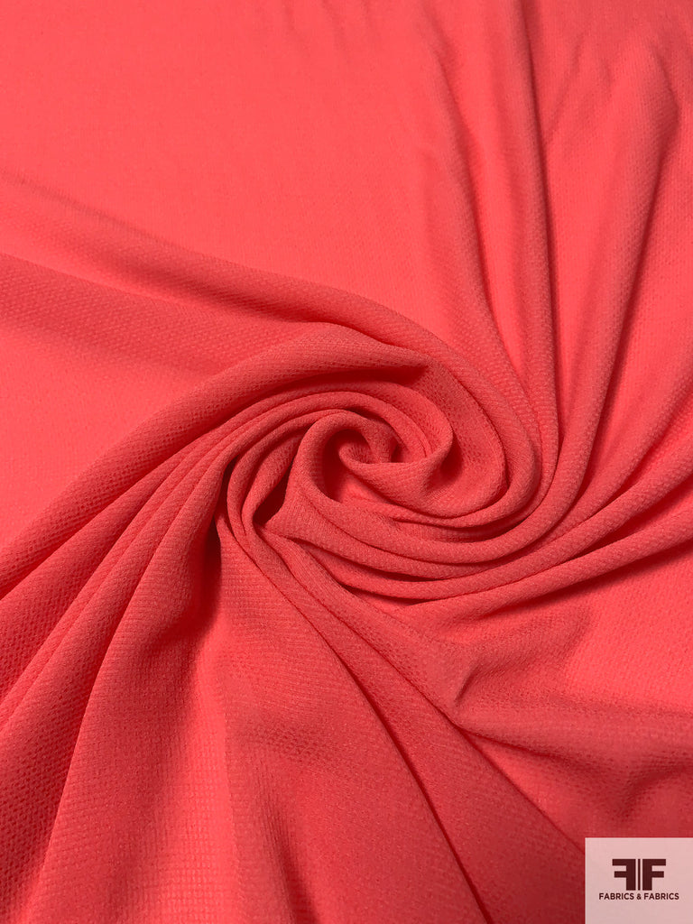 Pique-Weave Silk Georgette - Coral | FABRICS & FABRICS – Fabrics & Fabrics