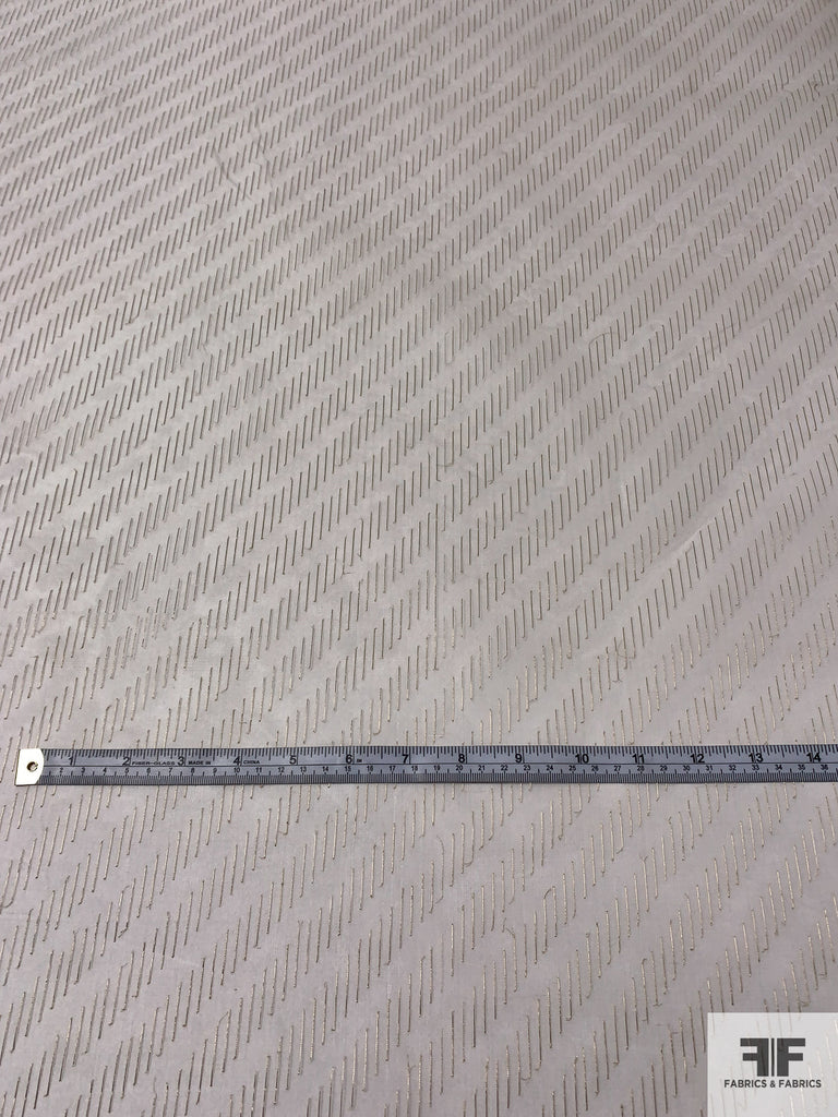 Silk Organza with Gold Lurex Lines - Off-White/Gold | FABRICS & FABRICS ...