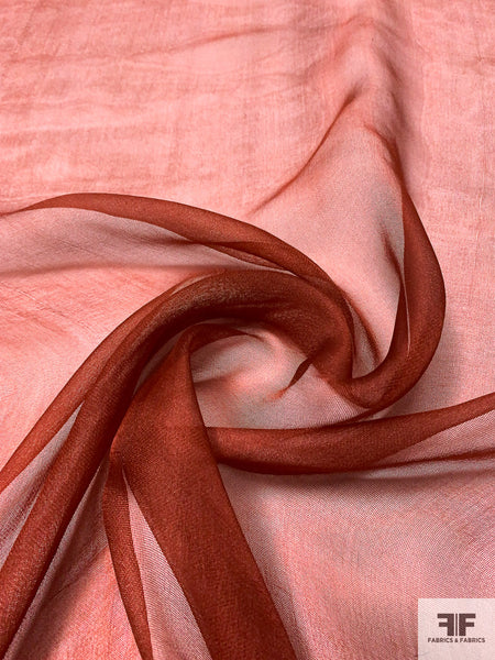Fine Solid Silk Gauze - Rust | FABRICS & FABRICS – Fabrics & Fabrics
