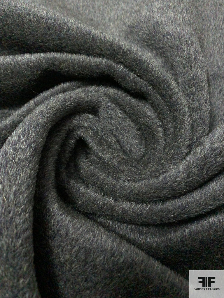 Italian Solid Brushed Wool Coating - Animal Grey | FABRICS & FABRICS ...
