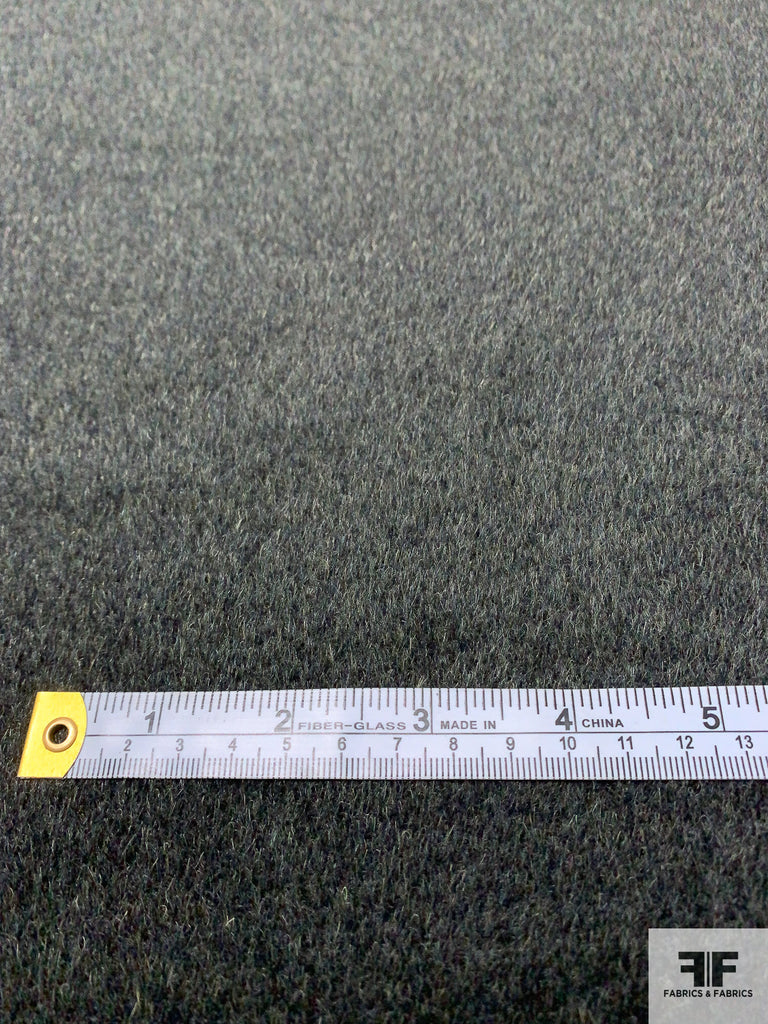 Italian Solid Brushed Wool Coating - Animal Grey | FABRICS & FABRICS ...