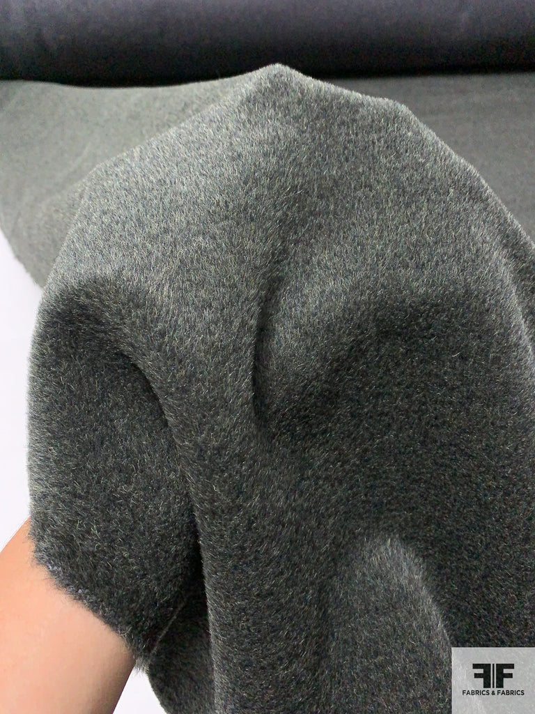 Italian Solid Brushed Wool Coating - Animal Grey | FABRICS & FABRICS ...