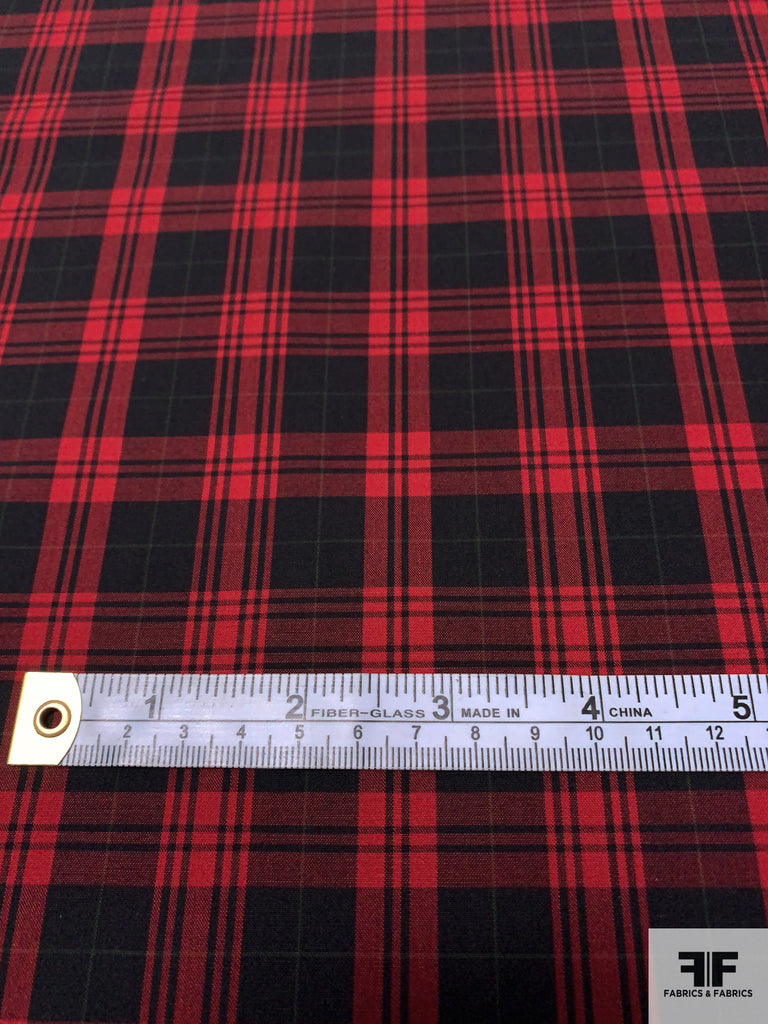 Made in Japan Plaid Cotton Shirting - Red/Black | FABRICS & FABRICS ...
