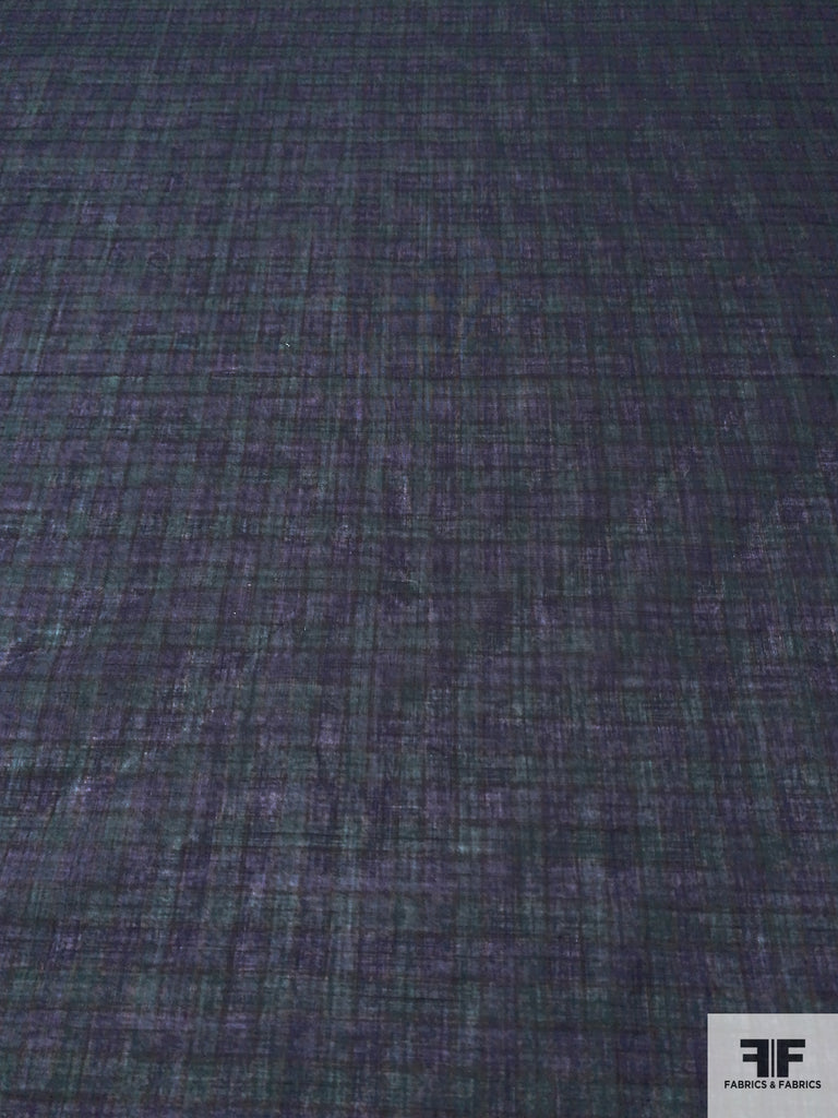 Made in Japan Plaid Cotton Voile - Navy/Evergreen/Black | FABRICS ...