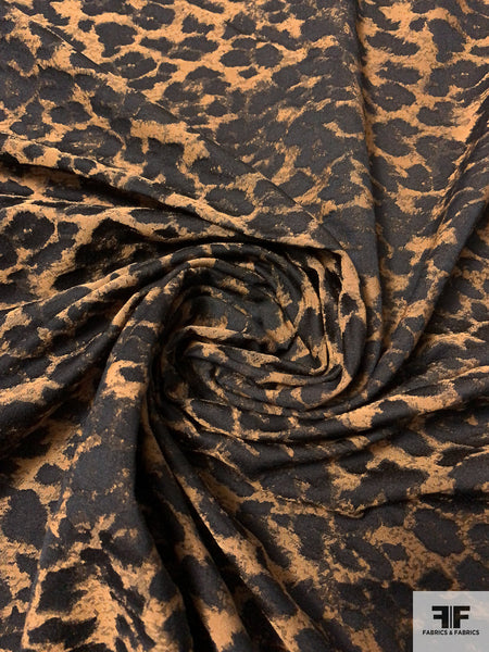 Famous NYC Designer Animal Pattern Jacquard Brocade - Tan Brown/Black ...