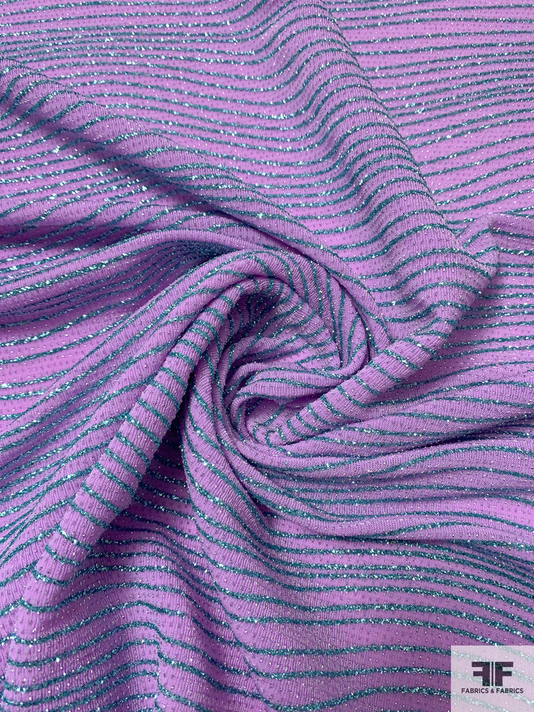 Slinky Knit with Cracked Ice Glitter in Wavy Striations - Lavender ...
